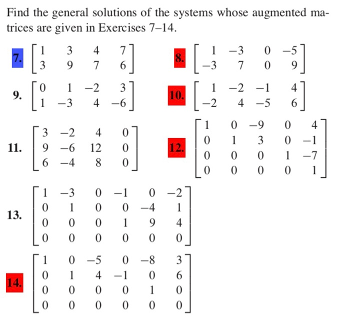 Solved Find the general solutions of the systems whose | Chegg.com