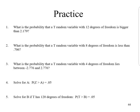 Solved Practice 1 What is the probability that a T random | Chegg.com