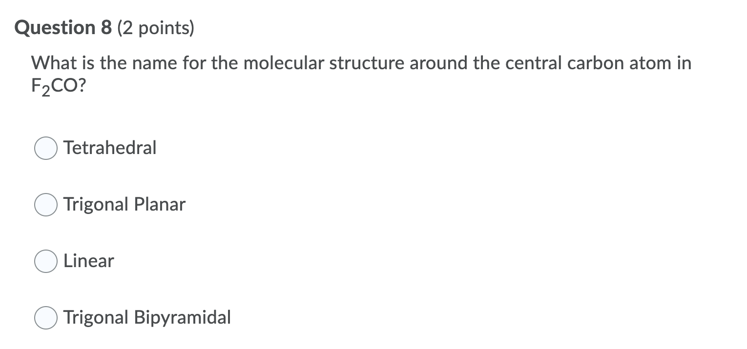 Solved Question 8 (2 points) What is the name for the | Chegg.com