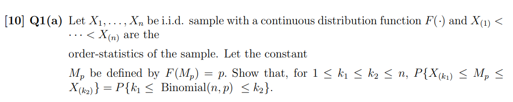 Solved [10] Q1(a) Let X1, . . . , Xn be i.i.d. sample with a | Chegg.com