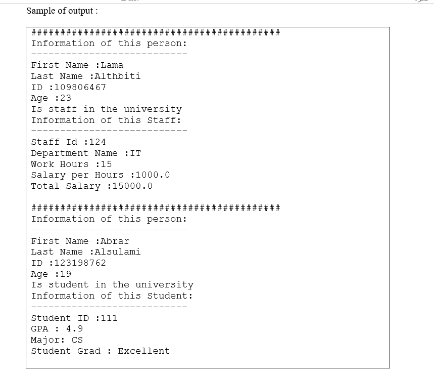 Solved Project University System Create a Unversity Systems | Chegg.com