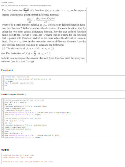 Solved I am not able to use 'sym x' as i don't have the The | Chegg.com