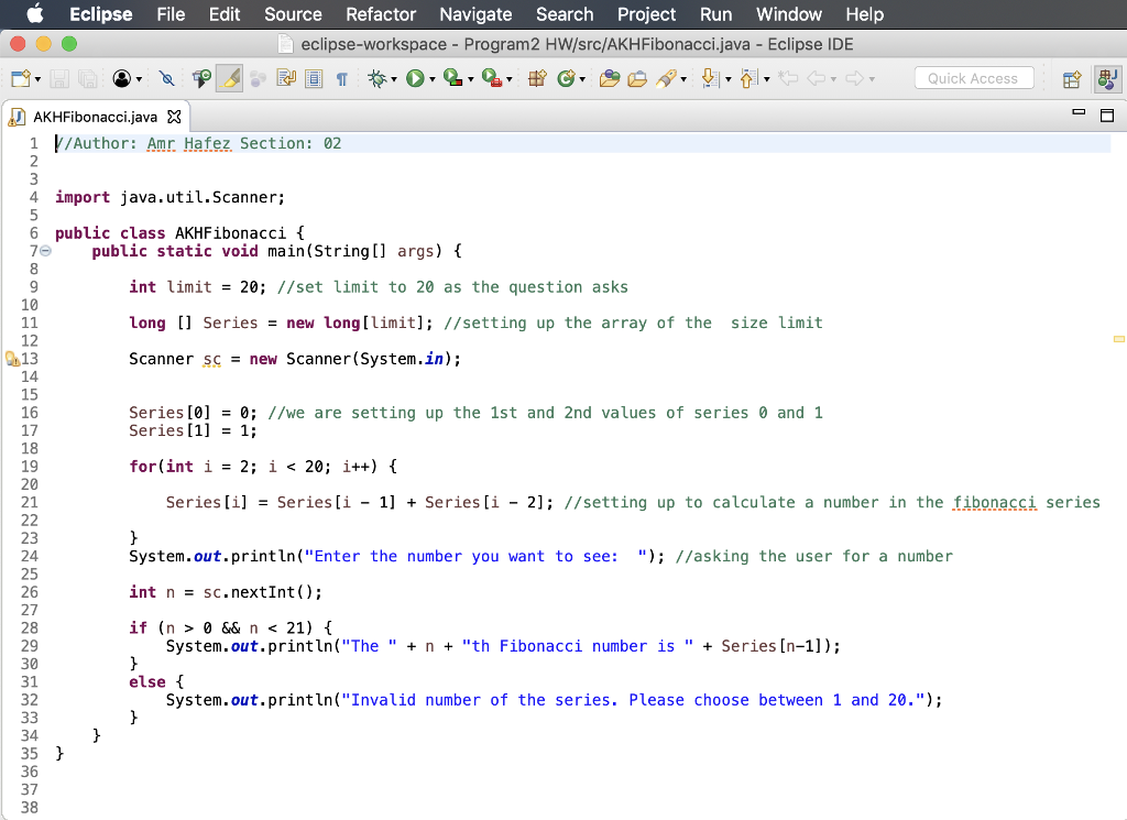 Solved C Eclipse File Edit Source Refactor Navigate Search | Chegg.com