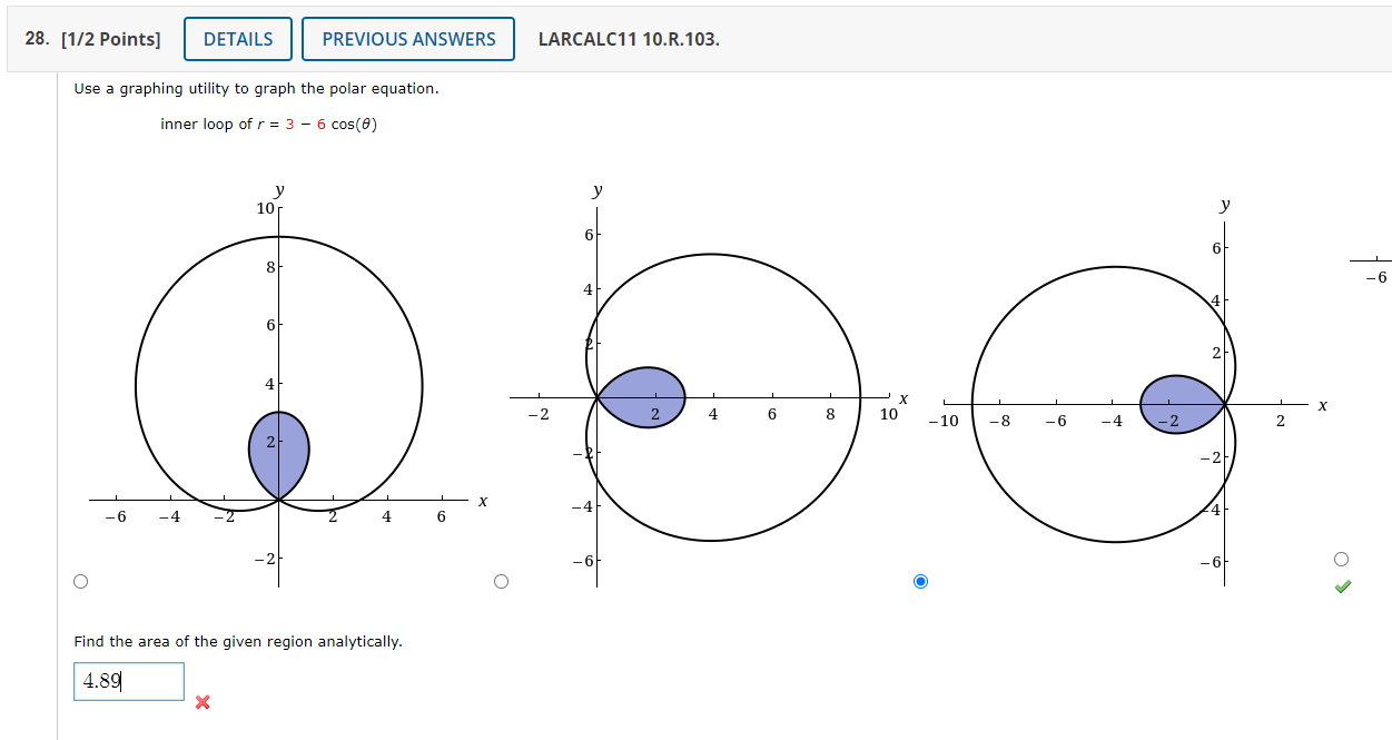 Solved 28. [1/2 Points] DETAILS Use a graphing utility to | Chegg.com