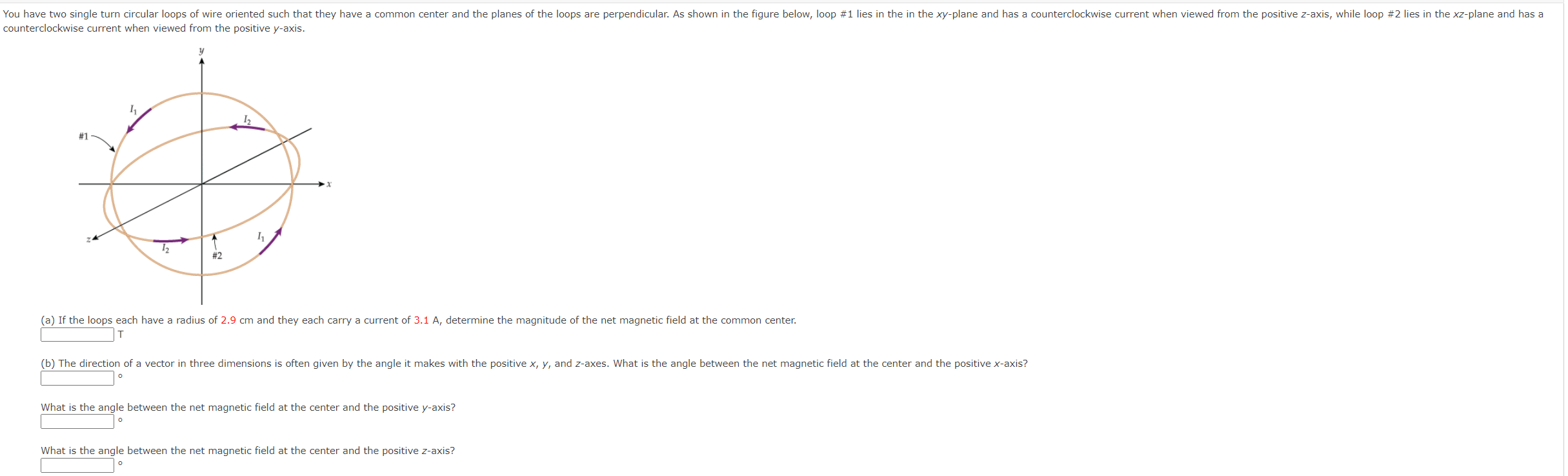Solved You have two single turn circular loops of wire | Chegg.com