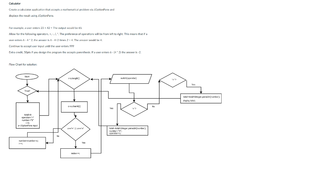 Solved Create a calculator application that accepts a | Chegg.com