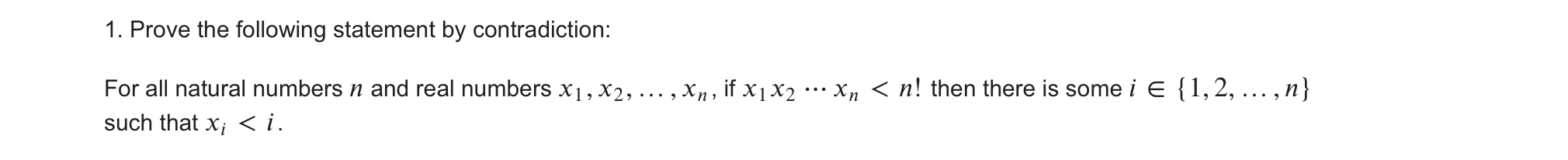 Solved Prove the following statement by contradiction:For | Chegg.com