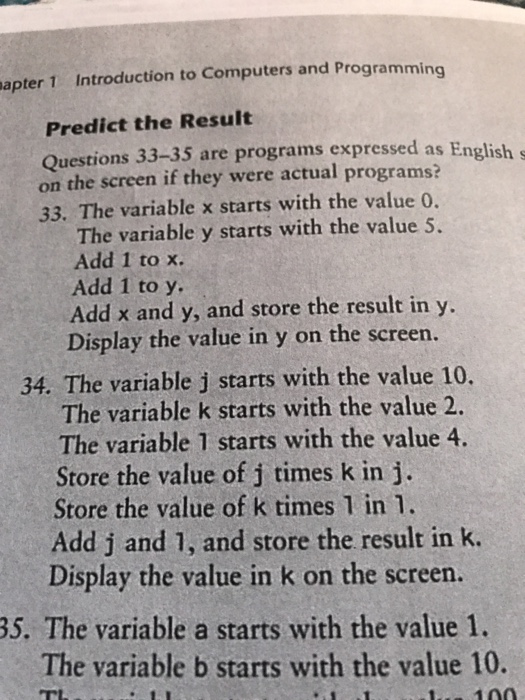Solved apter 1 Introduction to Computers and Programming | Chegg.com