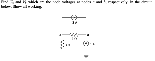 Solved Find Va and Vb which are the node voltages at nodes a | Chegg.com