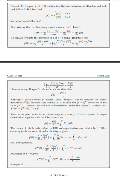Solved CALC 1501B Winter 2021 Q3: One of the fundamental | Chegg.com