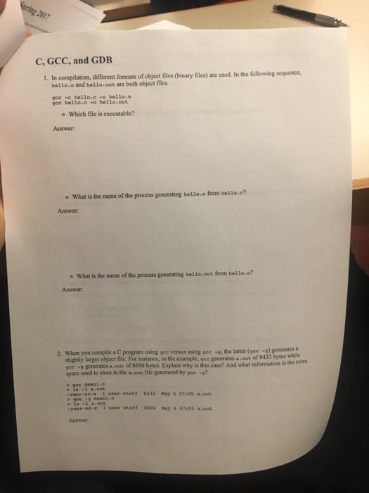 Solved In compilation, different formats of object files | Chegg.com