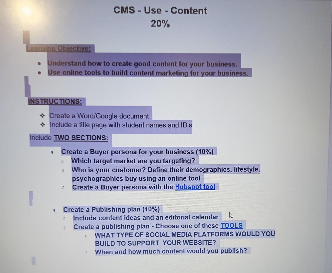 Solved Learning Objective: Understand how to create good | Chegg.com
