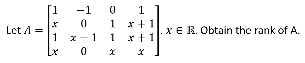 Solved \\( A=\\left[\\begin{array}{cccc}1 & -1 & 0 & 1 \\\\ | Chegg.com