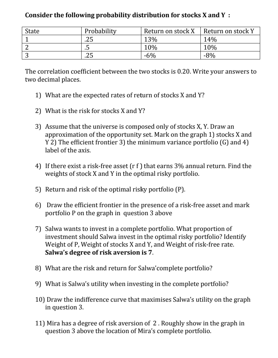 Solved Consider the following probability distribution for | Chegg.com