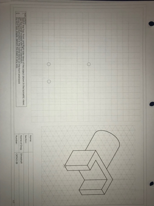 Solved ENGR 103 Section Skeich the isometric view of the | Chegg.com