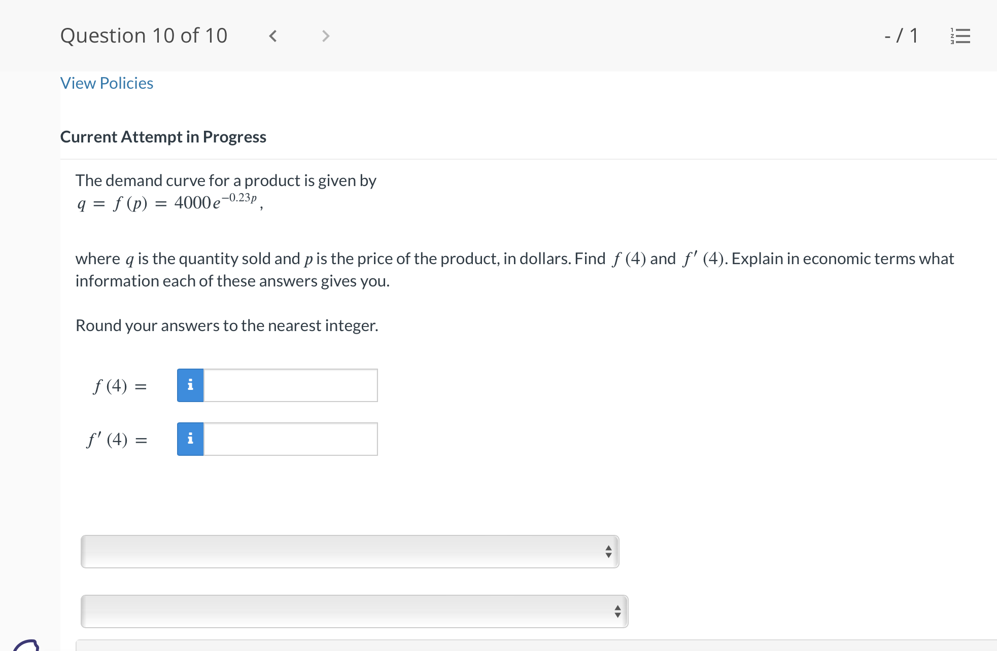 Solved The demand curve for a product is given by | Chegg.com