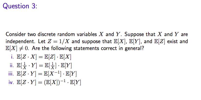 Solved Question 3 Consider Two Discrete Random Variables X 7762