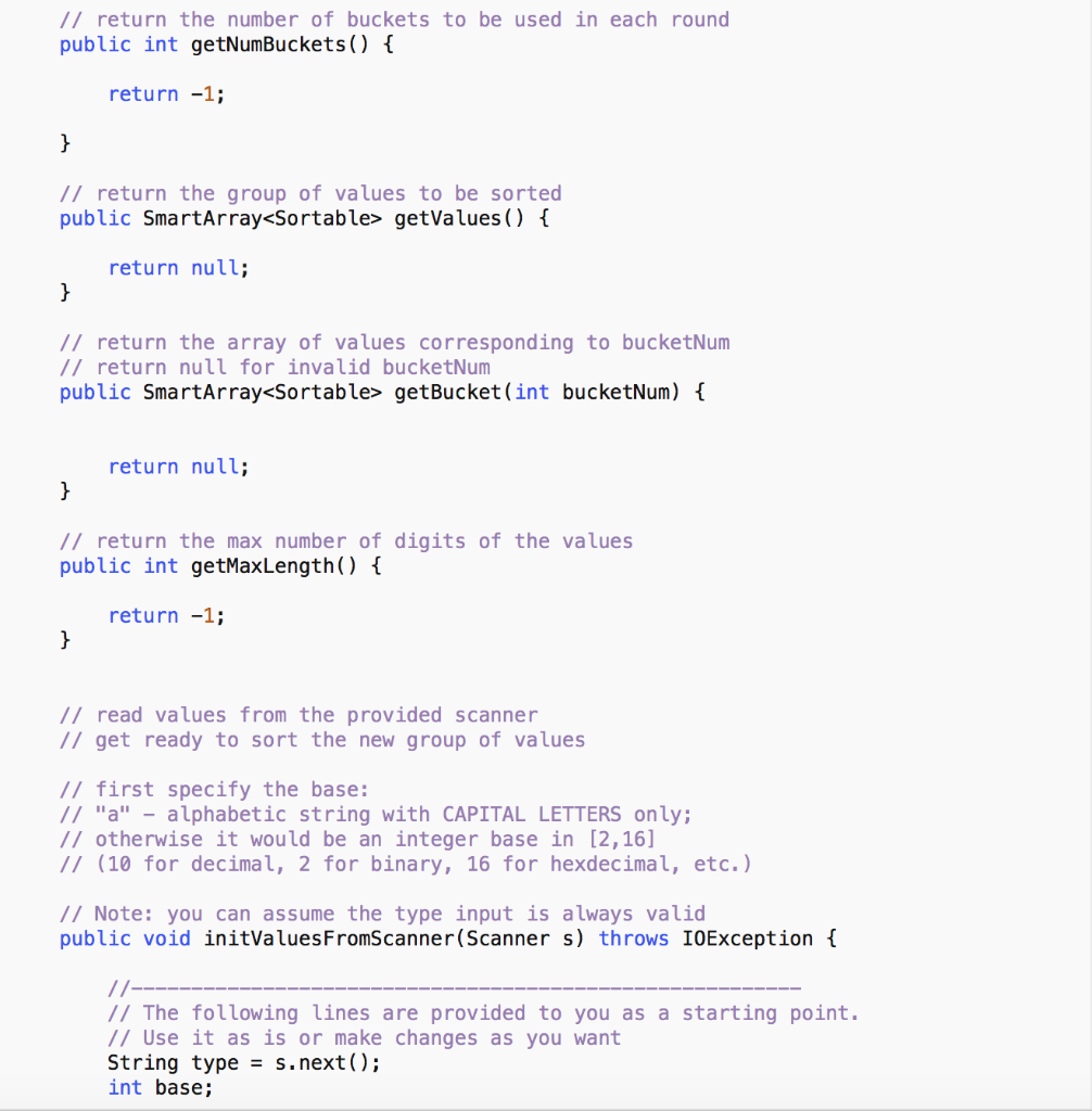 JAVA Sortable.java public interface Sortable{ | Chegg.com JAVA Sortable.java public interface Sortable{ | Chegg.com
