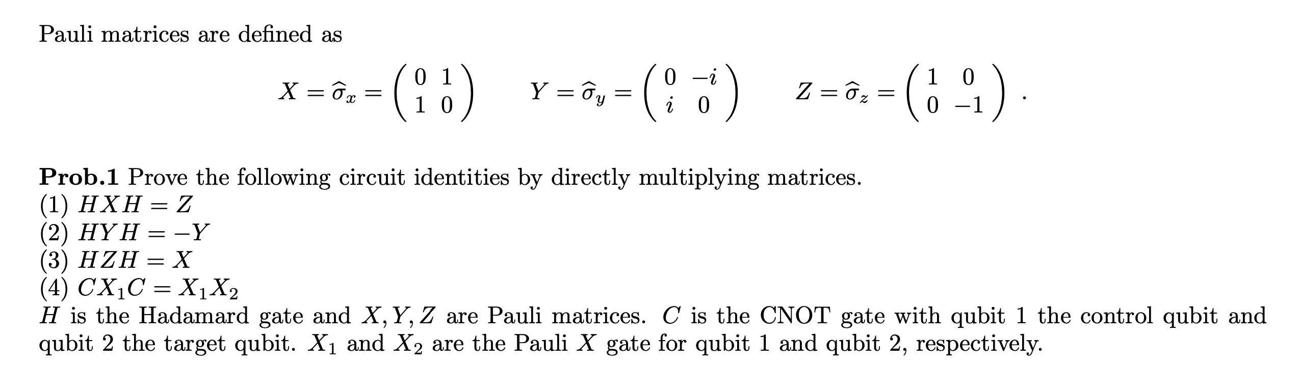 Solved Pauli matrices are defined as | Chegg.com