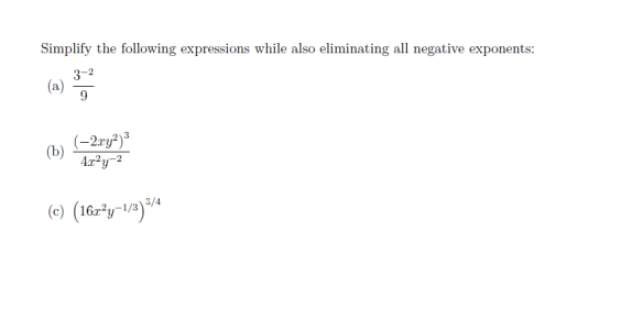 Solved Simplify the following expressions while also | Chegg.com