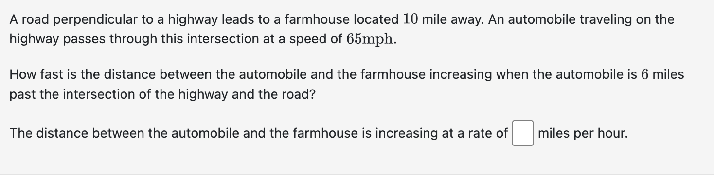 Solved A road perpendicular to a highway leads to a | Chegg.com