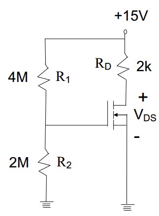 Solved Find the drain-source voltage, Vos, for the NMOS | Chegg.com