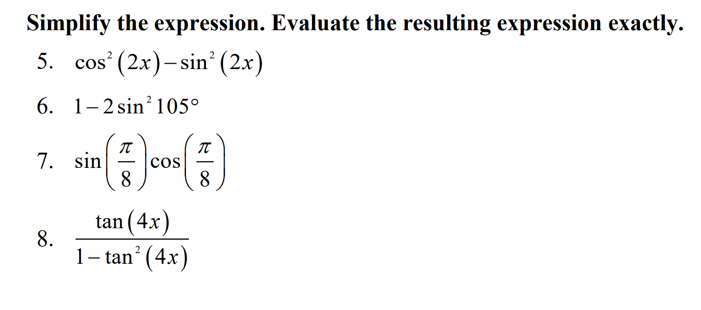 Solved Simplify the expression. Evaluate the resulting | Chegg.com