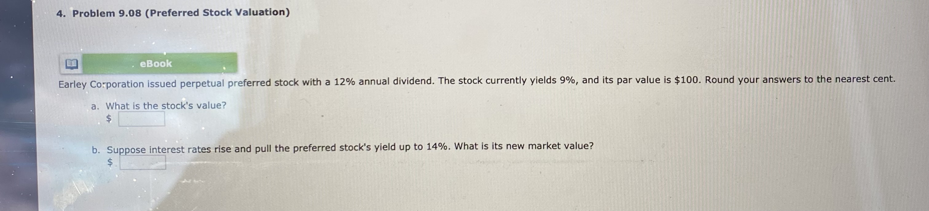 Solved Earley Corporation issued perpetual preferred stock | Chegg.com Solved Earley Corporation issued perpetual preferred stock | Chegg.com