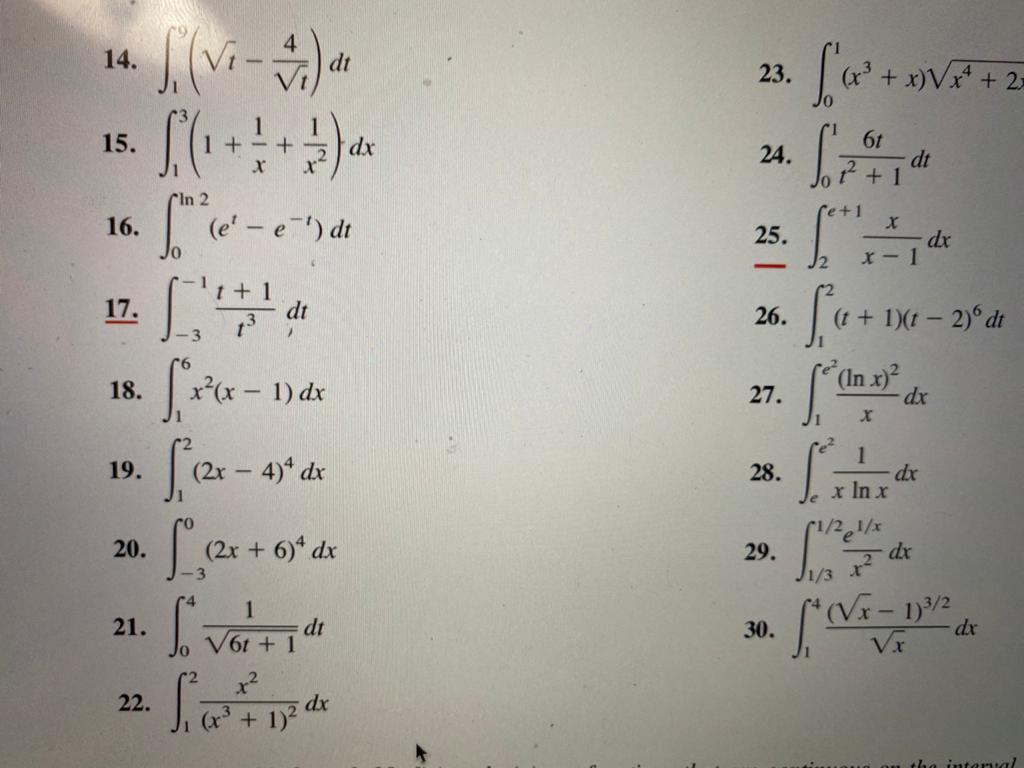 Solved In Exercises 1 through 30, evaluate the given | Chegg.com