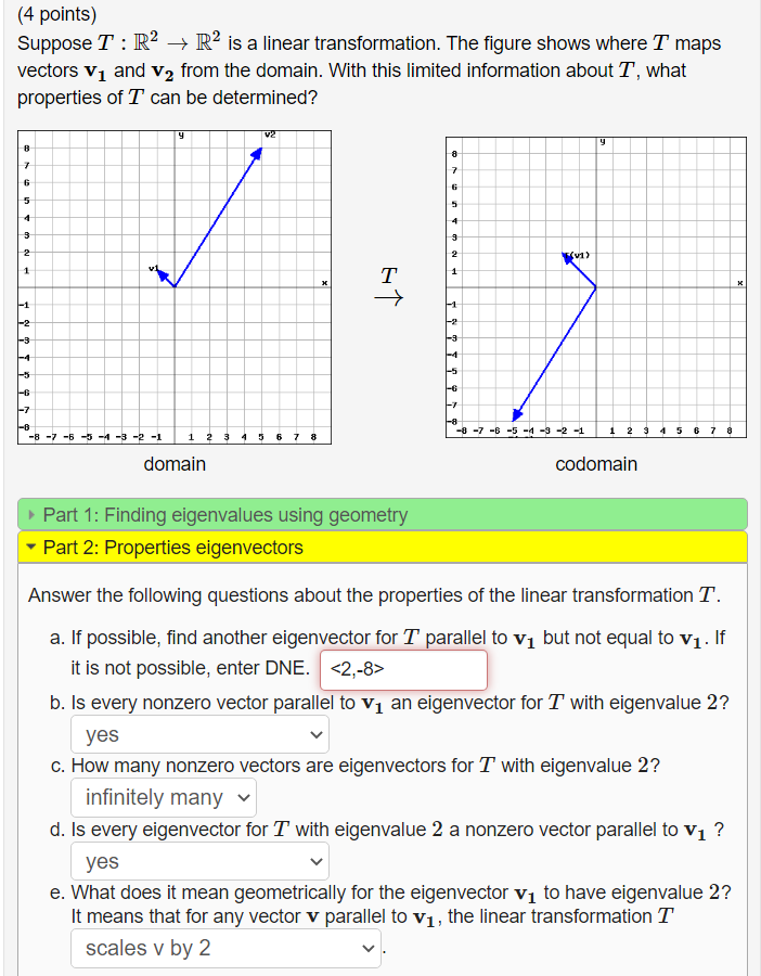 Solved (4 points) Suppose T : R2 + R2 is a linear | Chegg.com