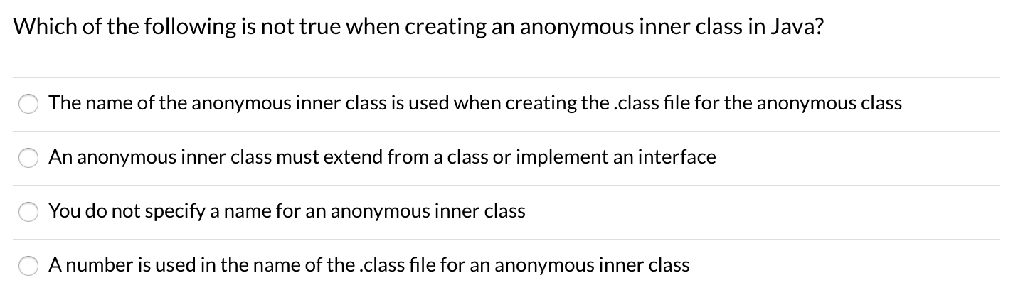 Solved Which of the following is not true when creating an | Chegg.com