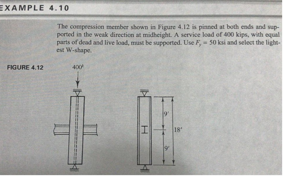 Solved EXAMPLE 4.10 The compression member shown in Figure | Chegg.com