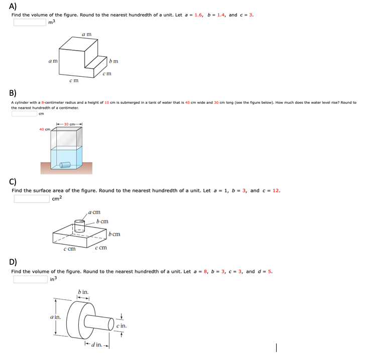 Solved Find the volume of the figure. Round to the nearest | Chegg.com