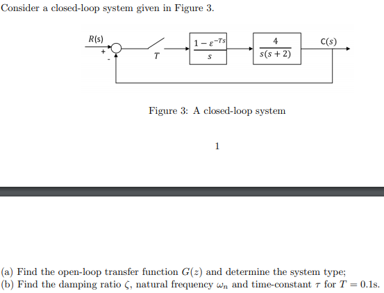 Solved Consider a closed-loop system given in Figure 3. R(s) | Chegg.com