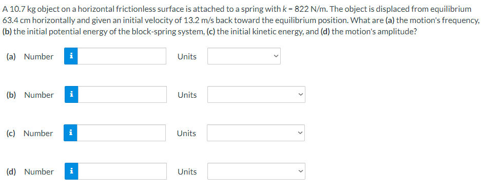 Solved A 10.7 kg object on a horizontal frictionless surface | Chegg.com