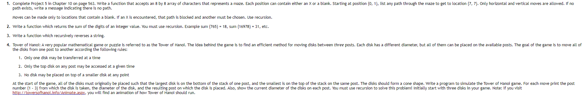 Solved in C program 1. Complete Project 5 in Chapter | Chegg.com
