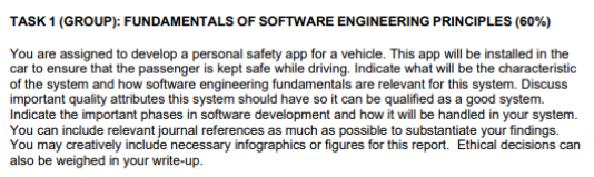 Solved TASK 1 (GROUP): FUNDAMENTALS OF SOFTWARE ENGINEERING | Chegg.com