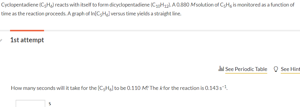 Solved Cyclopentadiene (C5H6) reacts with itself to form | Chegg.com