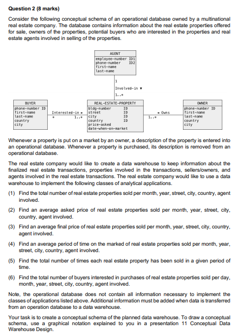 Solved Question 2 (8 marks) Consider the following | Chegg.com
