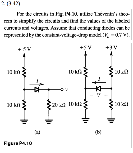Solved For the circuits in Fig. P4.10, utilize Thévenin's | Chegg.com
