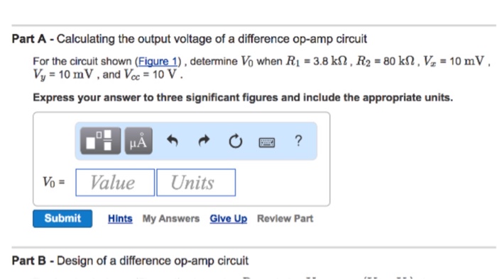 Solved Difference Op-Amp Circuits Learning Goal: To analyze | Chegg.com