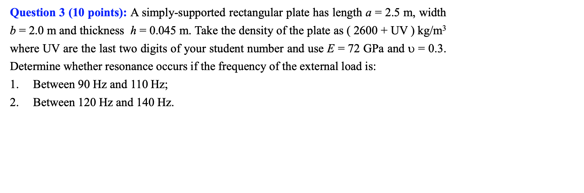 Solved Question 3 (10 points): A simply-supported | Chegg.com