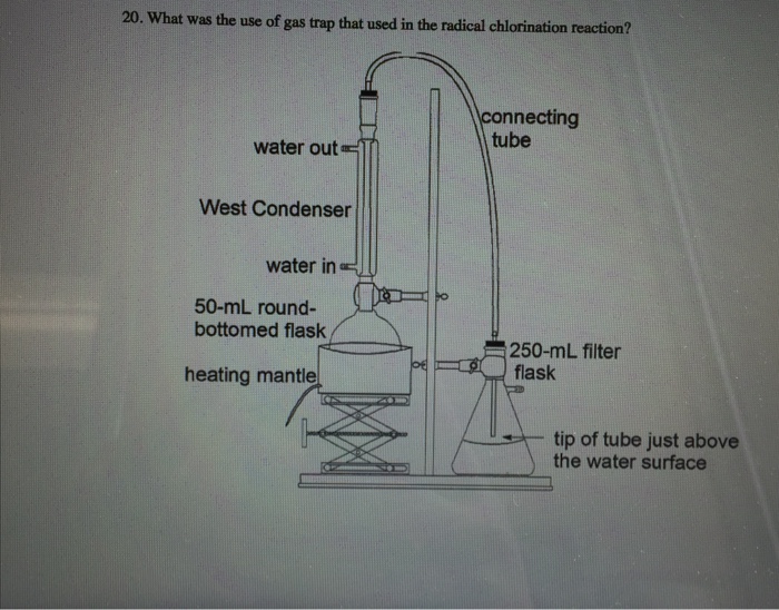 Solved 20. What was the use of gas trap that used in the | Chegg.com