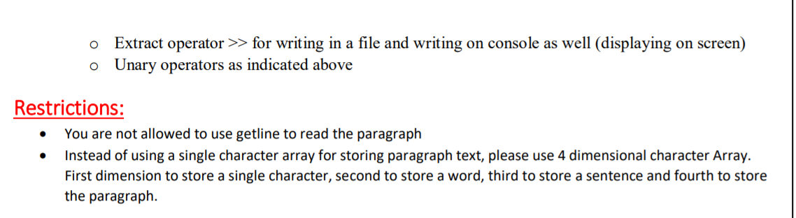Solved You will be developing a Text Processor in C++. The | Chegg.com