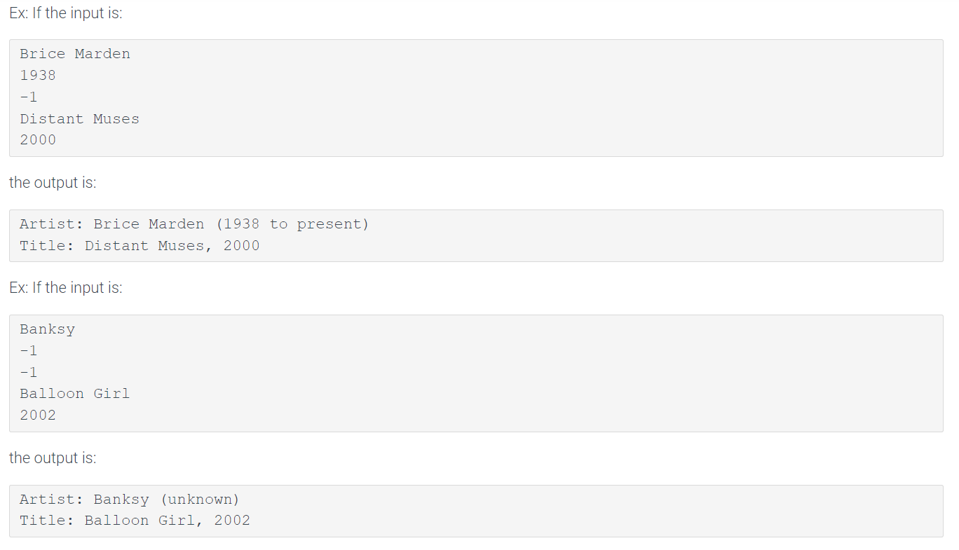 Solved Define the Art ist class in Artist.py with a | Chegg.com