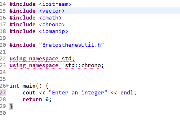 Solved The EratosthenesProfiler.cpp file will consist of | Chegg.com