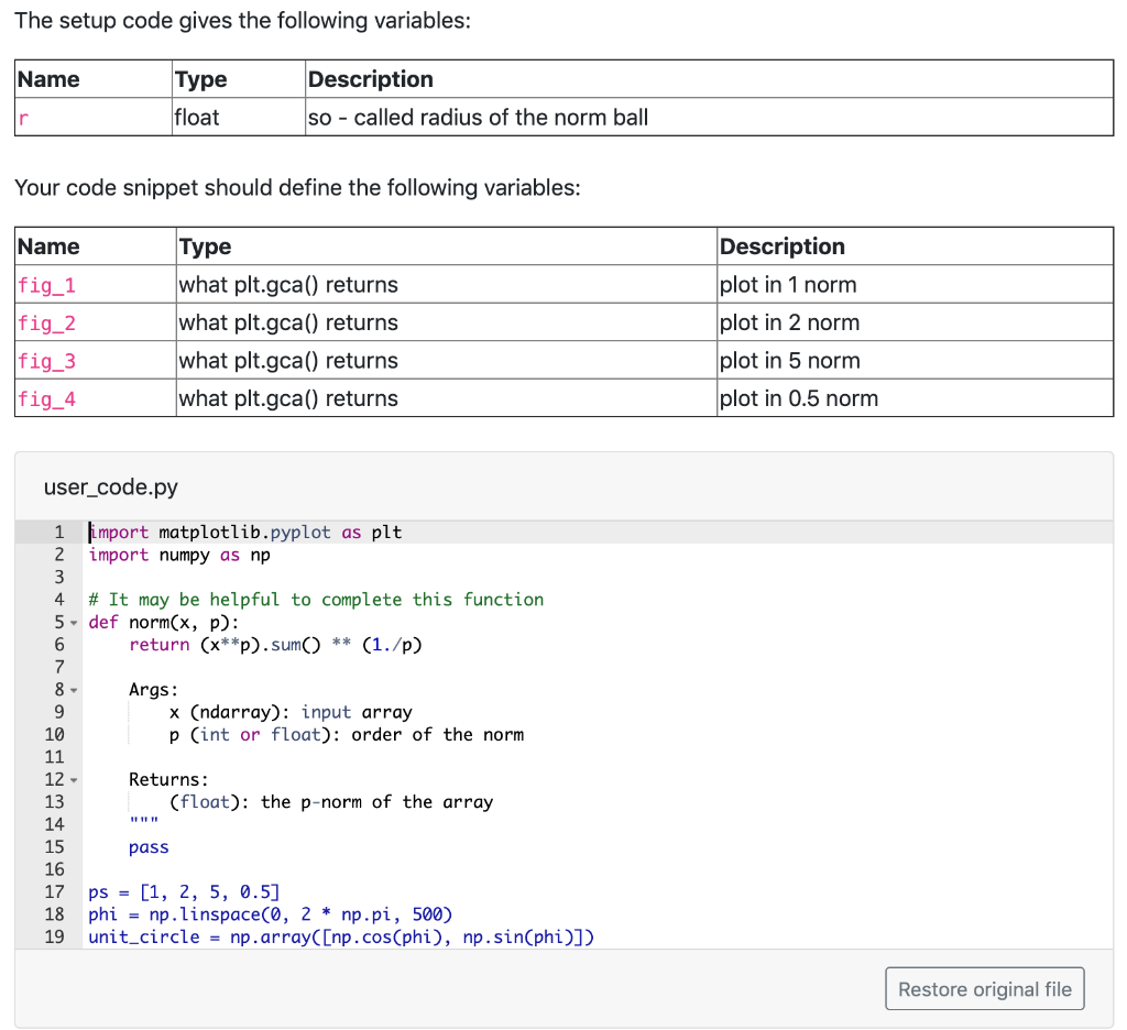 Norms Note: In addition to regular p-norms, we will | Chegg.com