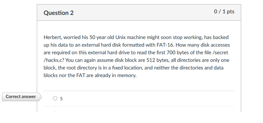 Solved Herbert, worried his 50 year old Unix machine might | Chegg.com