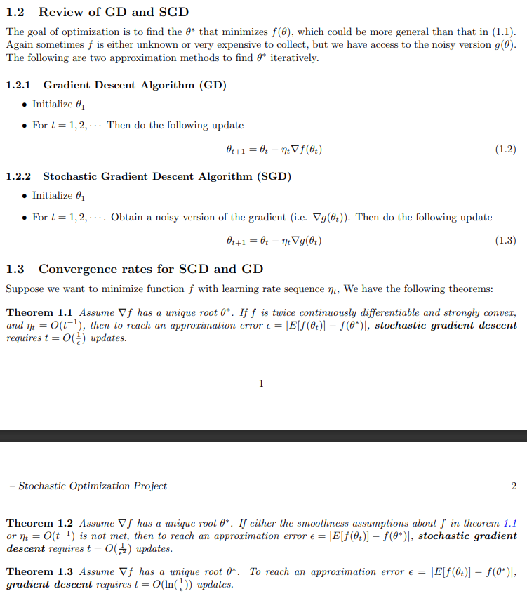 1.1 A common stochastic optimization task In many | Chegg.com