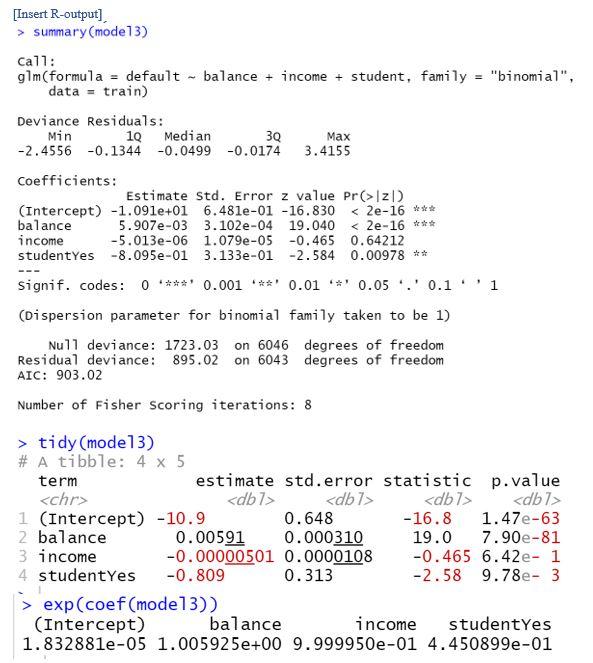 Solved Fit Multiple Logistic Regression models (called as | Chegg.com
